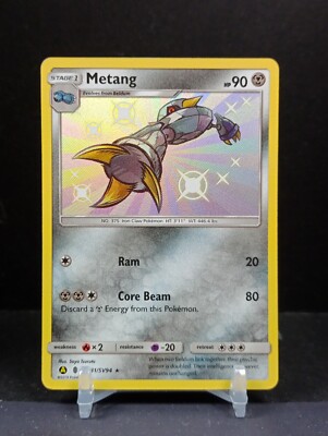 Pokémon TCG Metang Hidden Fates SV31/SV94 Holo Shiny Holo Rare | eBay