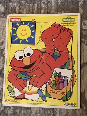 vintage playskool puzzle Elmo Sesame Street, 315–03 7 Pieces | eBay