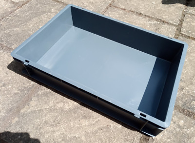 GREY Euro Stacking Heavy Duty Plastic Storage Rack Container Box 60 x ...