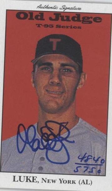 1995 Signature Rookies Old Judge - T-95 Minis Matt Luke #23 Autographs ...
