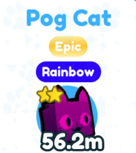 Pog Cat Rainbow RB Pet Exclusive on Pet Sim Simulator X PSX Roblox game ...
