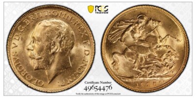 1925 UK Britain Sovereign Gold Coin PCGS MS65 | eBay