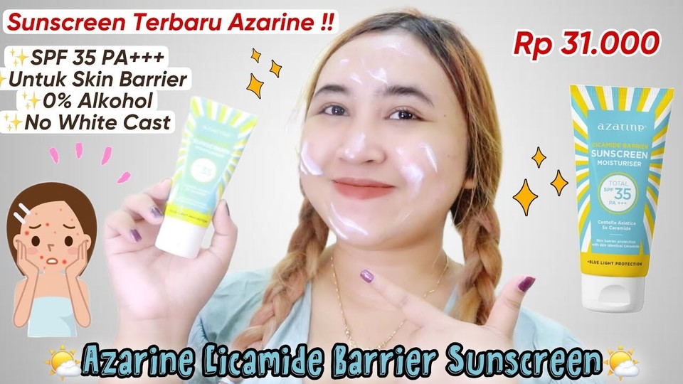 AZARINE Cicamide Barrier Sunscreen Moisturizer SPF35 PA+++ 40g | eBay