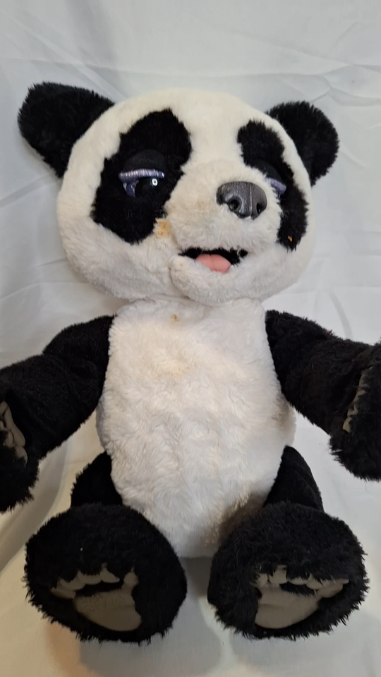 FurReal Plum The Curious Panda Bear Cub Interactive Plush Sound Tested ...
