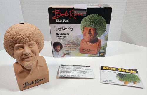 Chia Pet Bob Ross Joy of Painting - New - Planter Retro Artist Craft ...