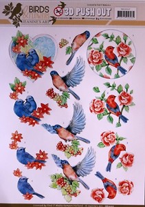 A4 DIE CUT 3D PAPER TOLE DECOUPAGE Push Out Sheet Birds & Flowers ...