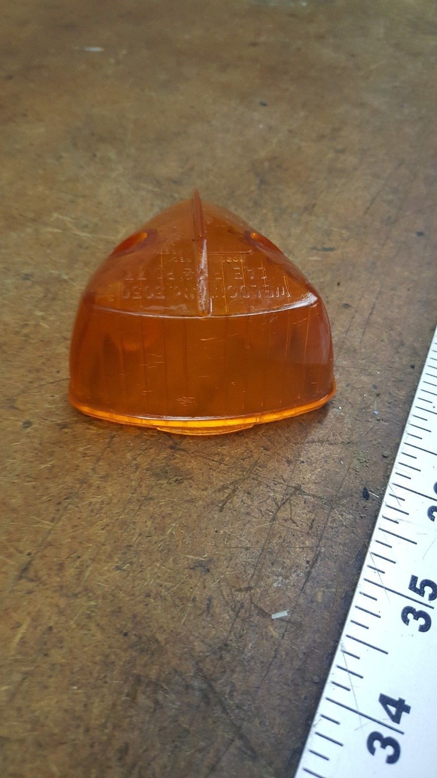Tail Marker Light Lens Amber Weldon Triangular Shaped | eBay