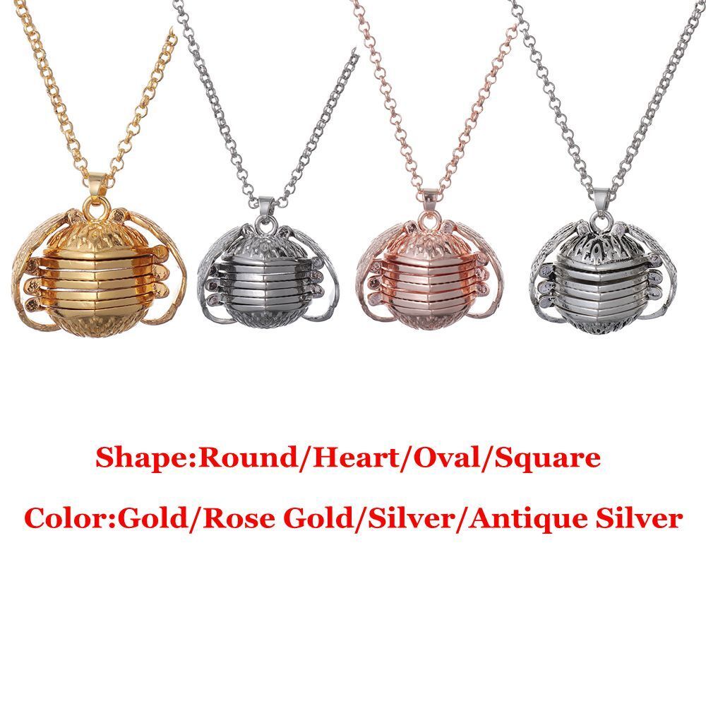 Memory Floating Locket 4/5 Photo Locket Magic Box Necklaces Angel Wings ...