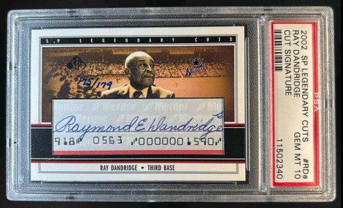 2002 SP Legendary Cuts Ray Dandridge Cut Signature Auto #175/179 PSA 10 ...