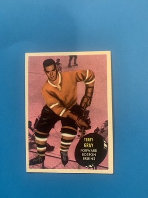 61/62 Topps #16 Terry Gray Boston Bruins RC NM | eBay