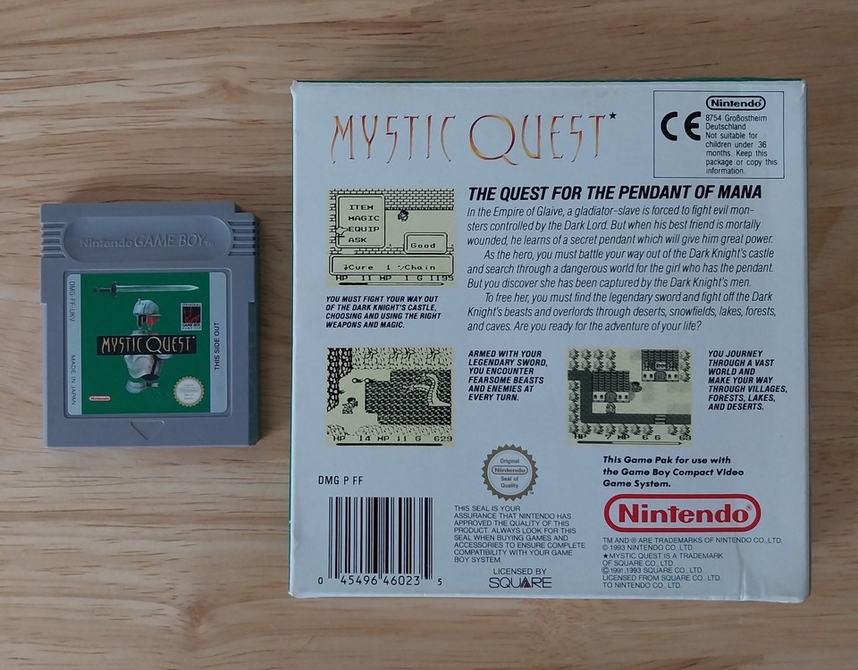 Mystic Quest (Gameboy) Boxed, Instructions & Map, Good Condition, Free ...