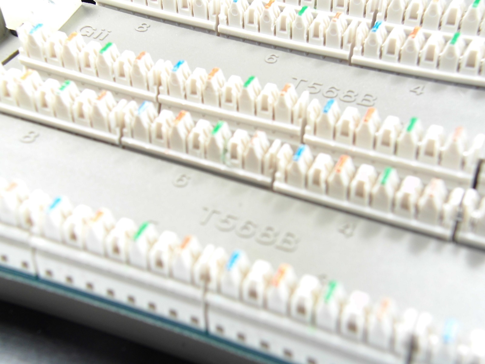 96 Port 4U 19" Rack Mount Cat5E Gruber Industries Patch Panel (USED ...