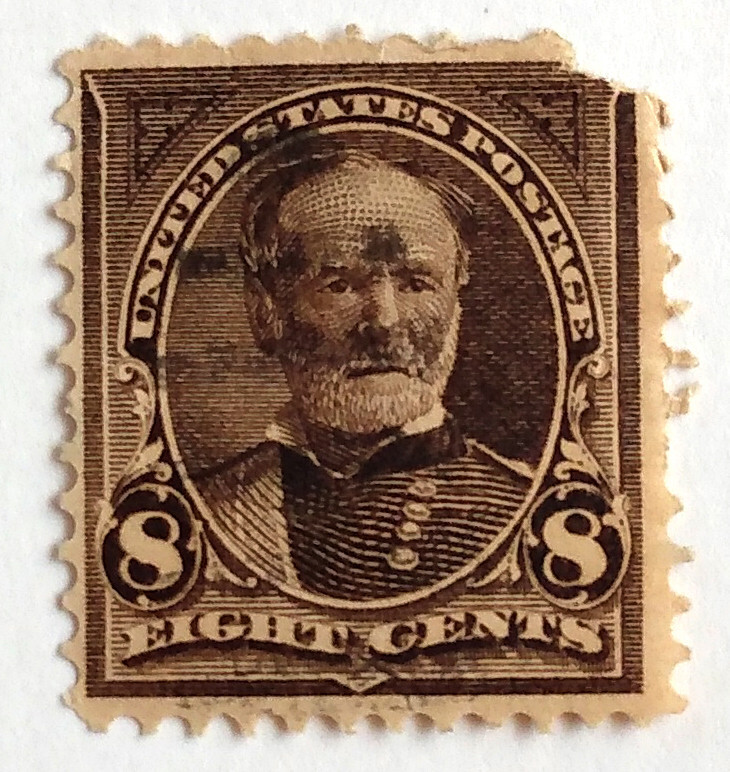 William T Sherman 1894 8 Cent Stamp #257 Violet Brown Rare | eBay