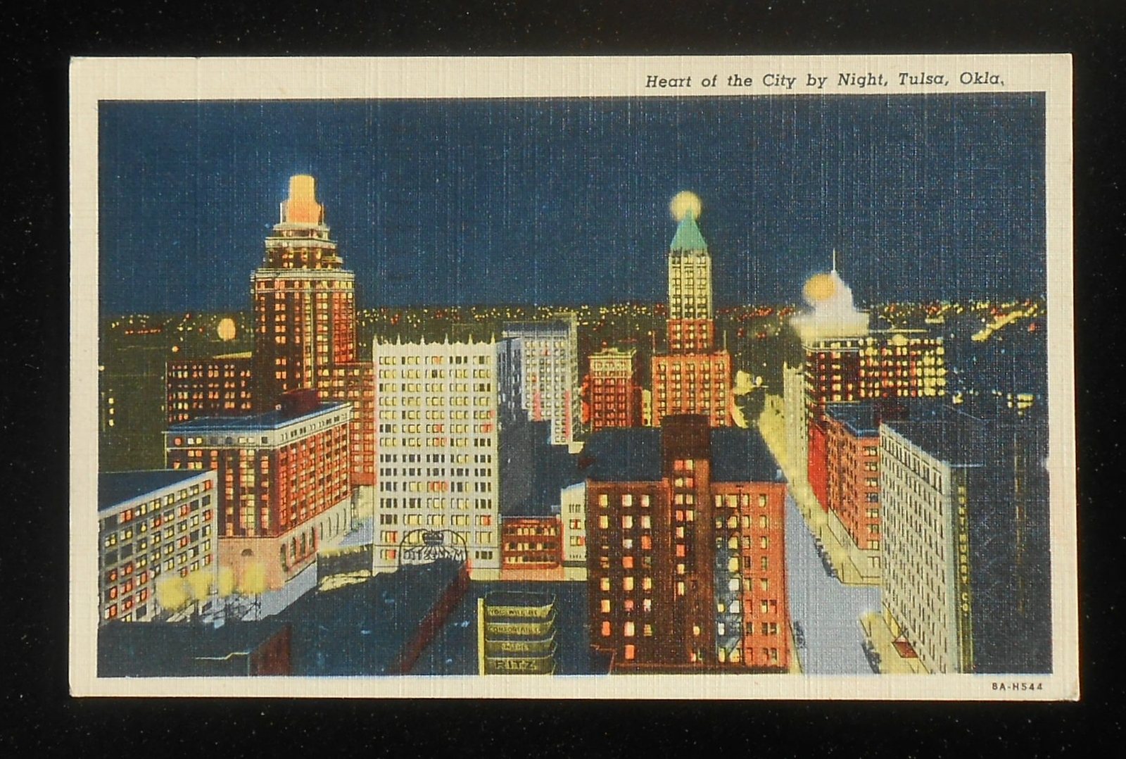 1948 Heart of the City by Night Tulsa OK Postcard Oklahoma | eBay