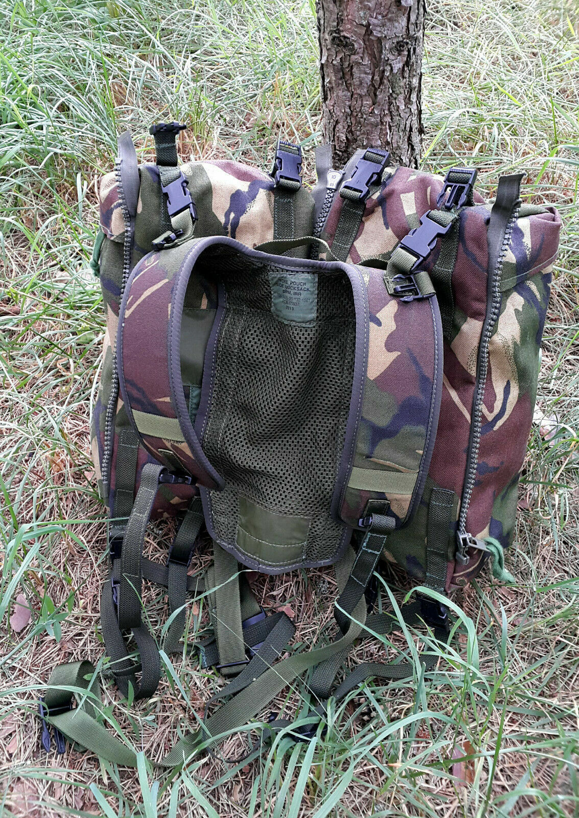 MILITARY DAY PACK BAG ARMY BACKPACK DPM PLCE POUCH WOODLAND CAMOUFLAGE ...