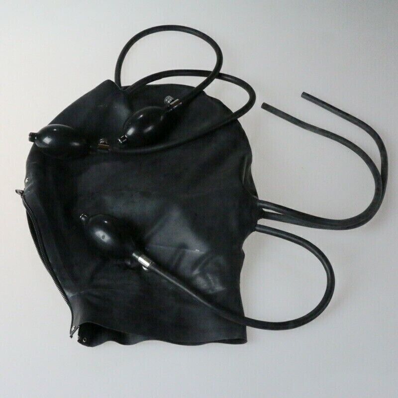 Latex Hood Mask Full Face latex inflatable hood ball latex inflatable ...