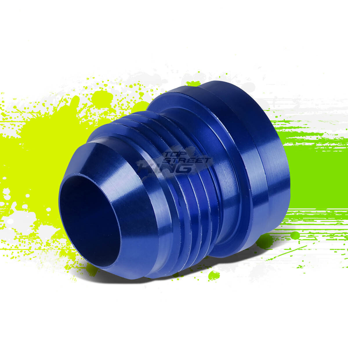 8AN AN8 AN-8 MALE THREADED WELD ON FLARED BLUE BUNG ALUMINUM ANODIZED ...