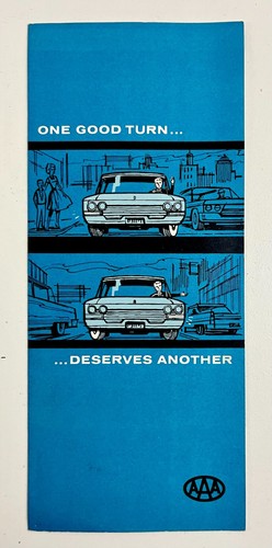 1960s Driving Turning Safety One Good Turn Deserves Another Vintage AAA ...