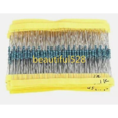 100pcs 1K 1000ohm 1/4W 1% accuracy Metal Film Resistors NEW CA | eBay