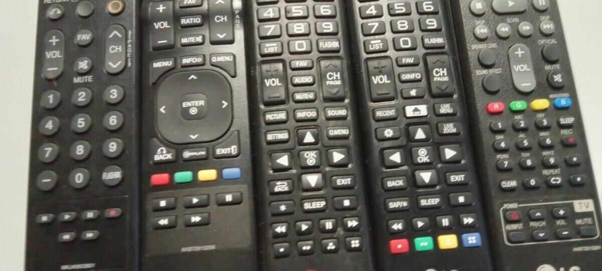 LG BLACK TV REMOTES -PRE OWNED -LOT OF 5 -FAST SHIP USA -CLEAN-GREAT ...