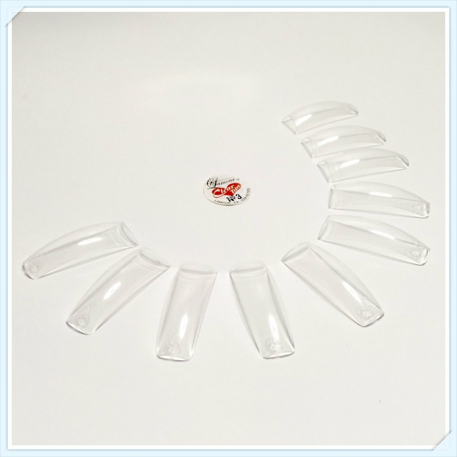 Lamour Nail Tips Crystal Clear - 500ct/bag - (CHOOSE FROM SIZE 0-10 ...