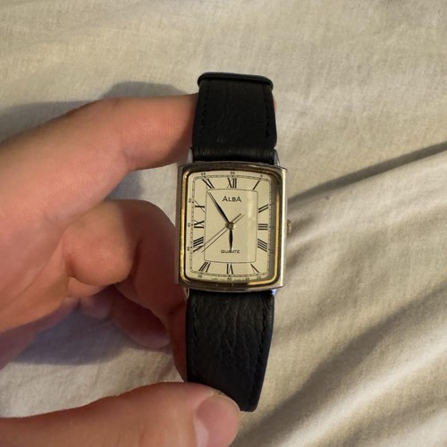 Seiko Alba Tank Vintage Women's Watch 25mm x 28mm Leather Battery New ...