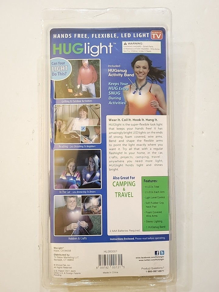 Hug Light As Seen On TV Flexible Flashlight High Performance Led Blue ...