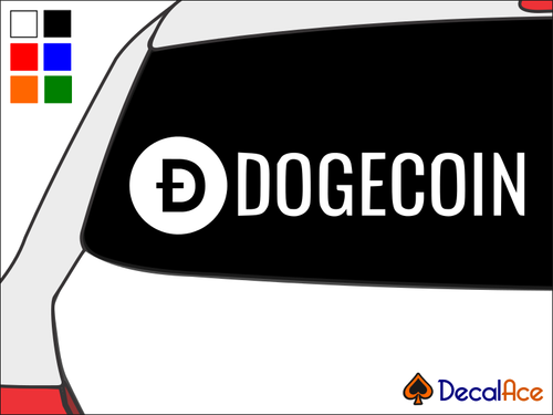 Dogecoin Logo Cryptocurrency Vinyl Decal Car Truck Wall Sticker CHOOSE ...