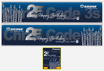 Code 3 Adhesive Vinyl Trailer Decal - Krone 25 Anniversary 1/50 1/64 1/ ...