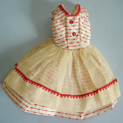 Vintage Premier Togs #79 Barbie Clone Red Striped Taffeta Sundress 1950s-60s | eBay