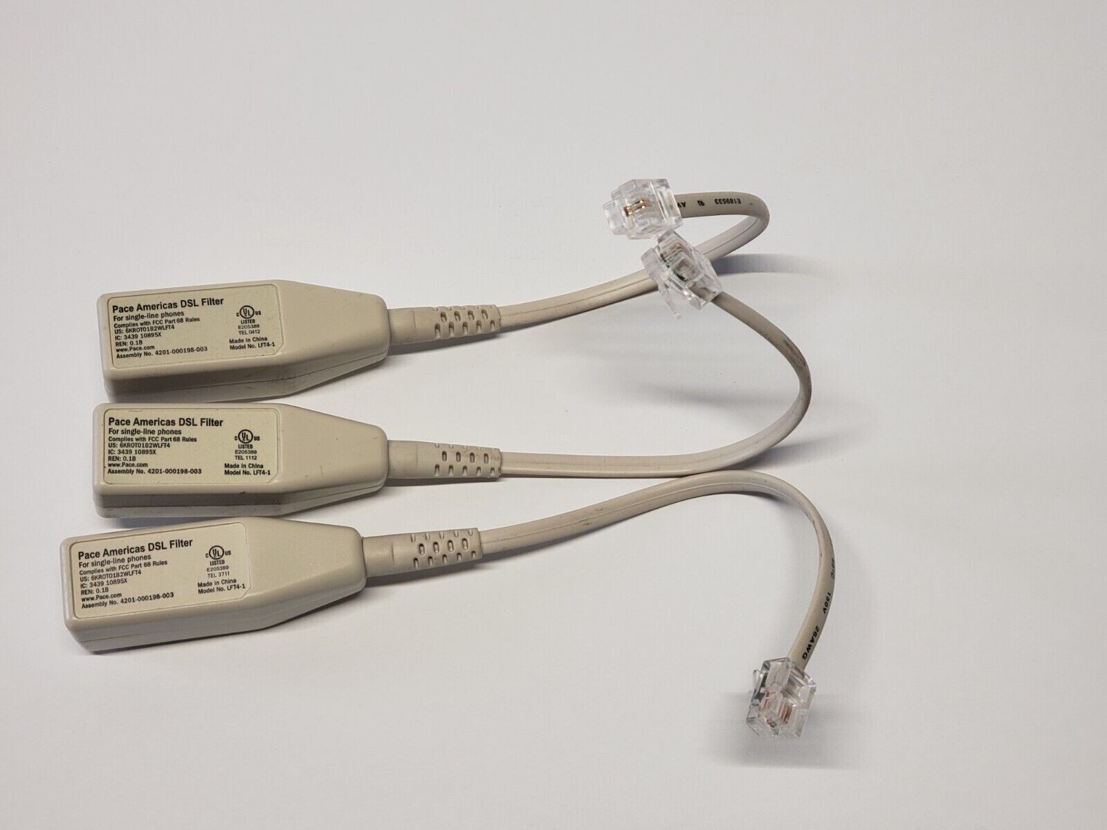 Pace,2 Wire Lft4-1 DSL FILTER TELEPHONE,PC LINE FILTER PHONE INTERNET ...