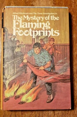 VTG BOOK "THE MYSTERY OF THE FLAMING FOOTPRINTS" ALFRED HITCHCOCK ...