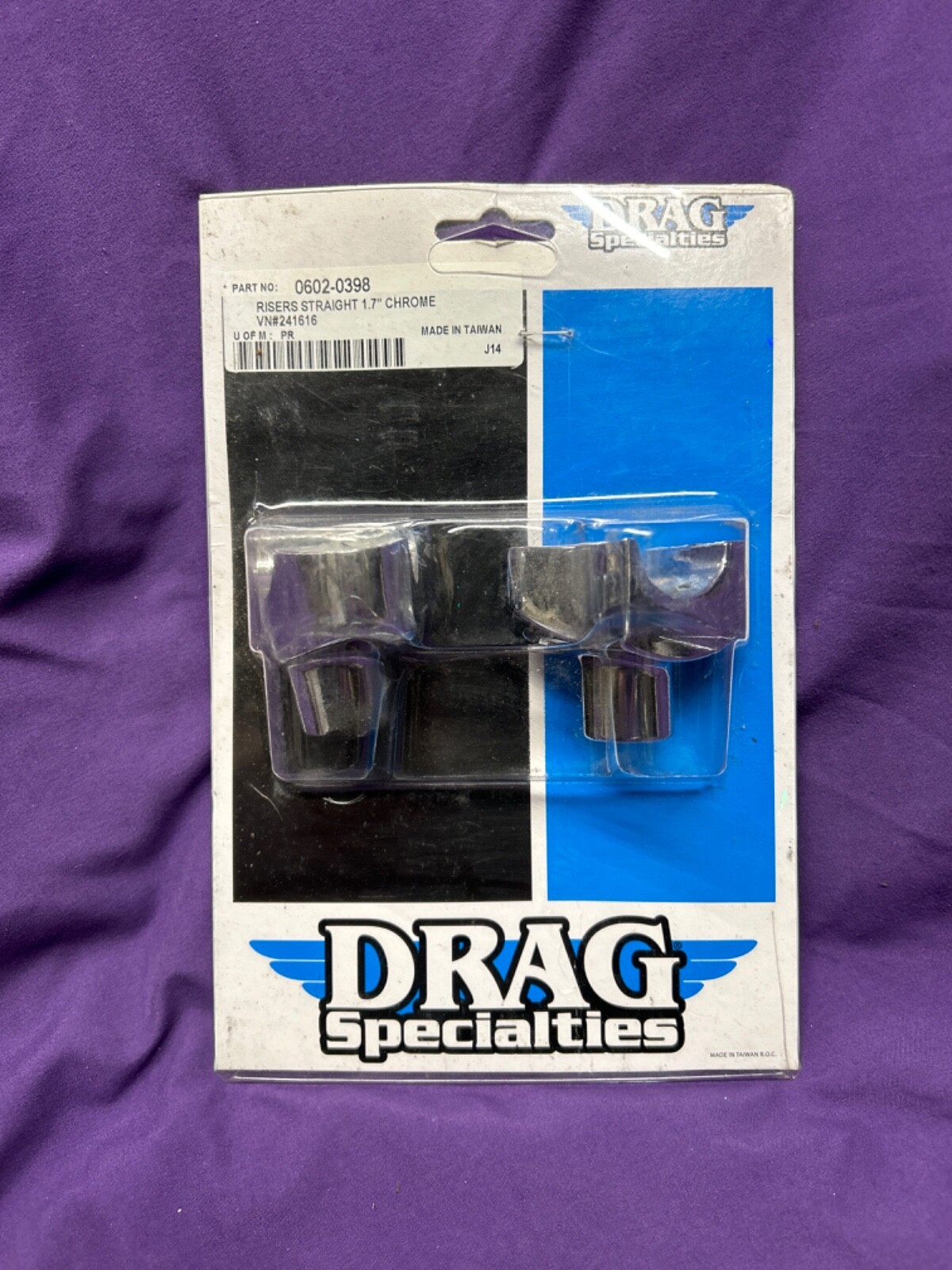 1.7" Chrome Short Handlebar Risers for Harley Sportster Dyna Softail ...