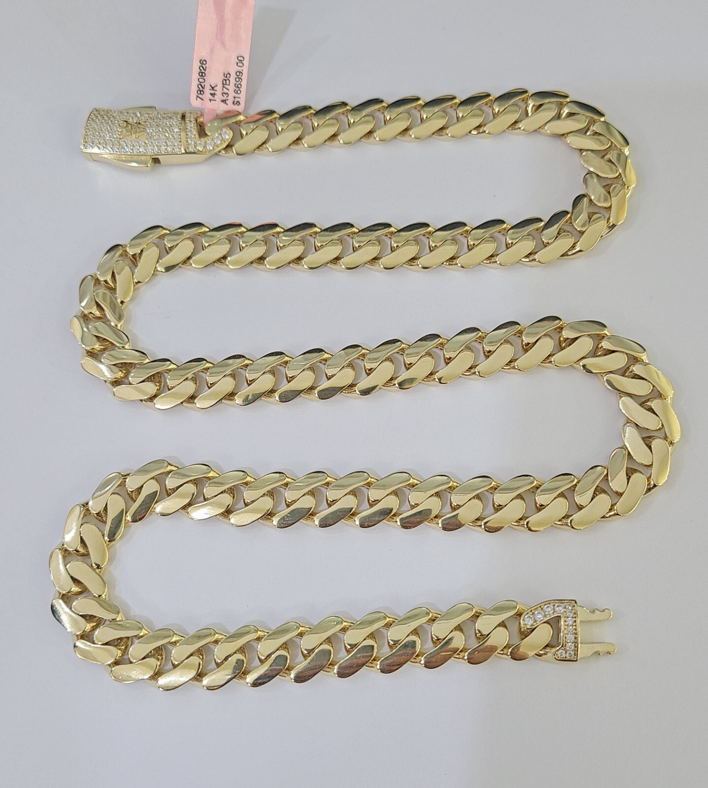 Real 14k Royal Monaco Link Chain 10mm 20-26 inches Yellow Gold Genuine ...