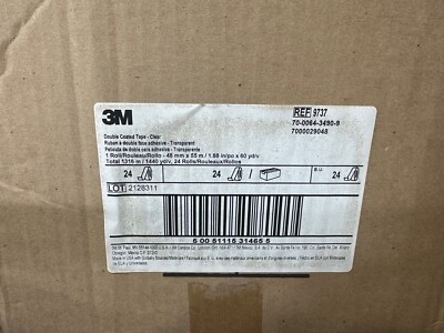 3M REF# 9737 CLEAR DOUBLE COATED TAPE, 48mm x 55m, CASE OF 24 | eBay