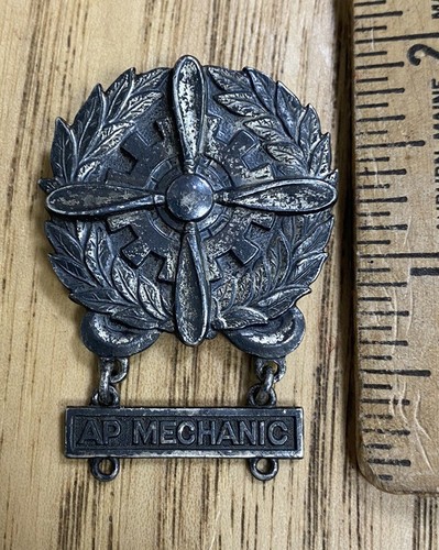 WWII US Army Technician Badge AP Mechanic Bar Pin Military Sterling ...
