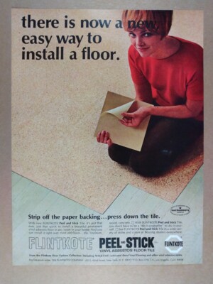 1968 Flintkote Peel & Stick Asbestos Floor Tile vintage print Ad | eBay