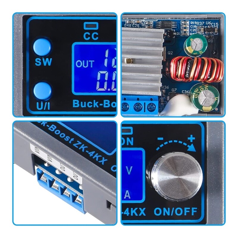 DC-DC Buck-Boost Converter Variable Voltage Regulator CC-CV 0.5-30V ...