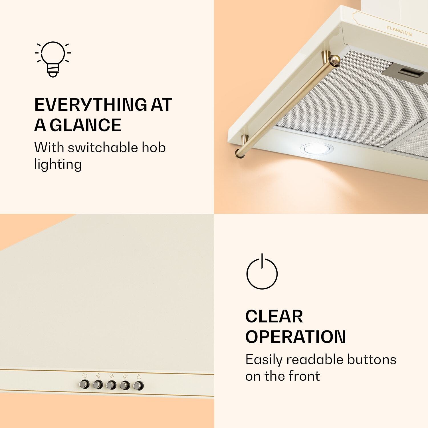 Cooker Hood 90 cm Kitchen Extractor Chimney Hood Steel Retro 644 m³/h ...