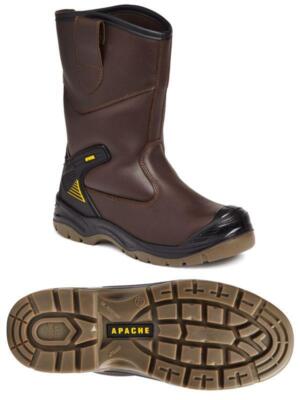 APACHE AP305 Water Resistant Rigger Boot Ankle Pads Midsole Leather ...