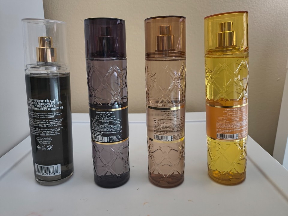 4 Pieces - Assorted Body Mists Bath and Body Works & Ed Hardy - 8 oz ...