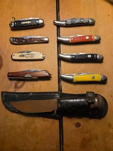 Vintage Knife Lot, 9 Pcs, Okapi, Colonial, Campmaster, Elvis | eBay