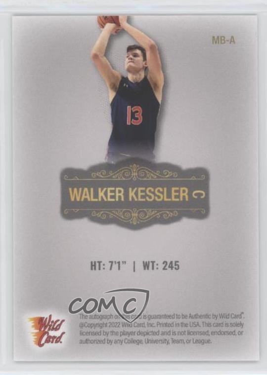 2022-23 Matte Draft Premium Silver - Gold Foil /25 Walker Kessler ...