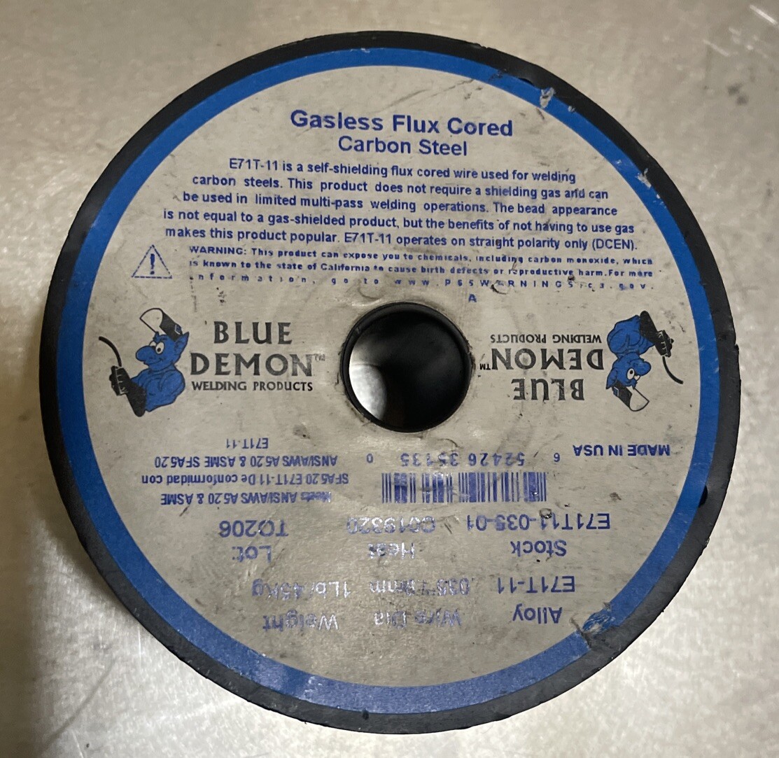 Blue Demon Gasless Flux Cored Carbon Steel Wire .035" / .9 mm E71T-11 ...
