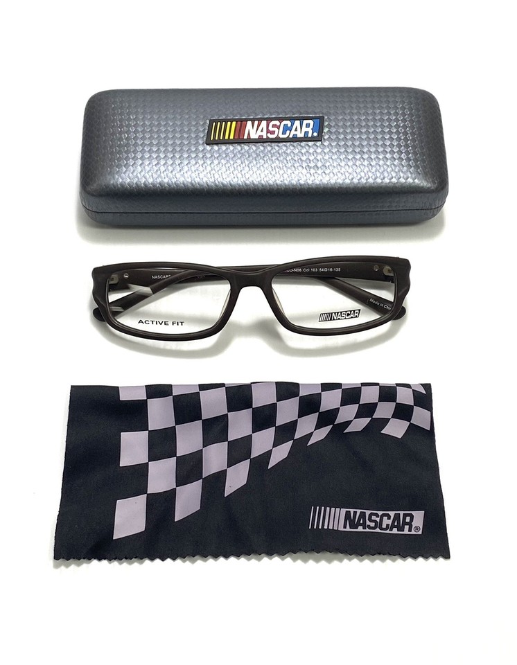 Brand New, NASCAR NCO-N06 COL. 103 Brown 54[]16-135 Eyeglass Frames ...