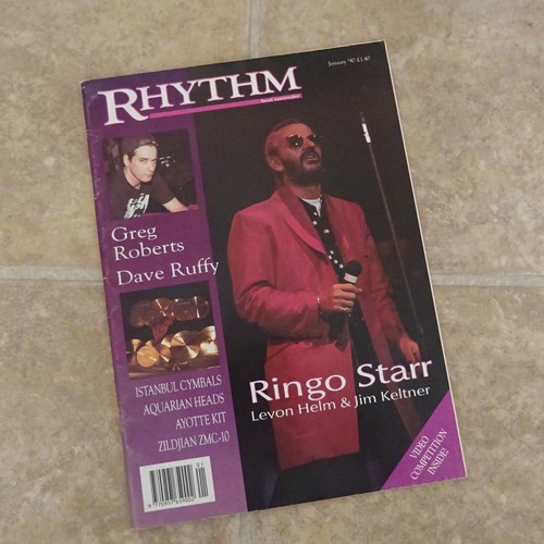 Rhythm Magazine January 1990 Ringo Starr, Levon Helm, Jim Keltner, Greg ...