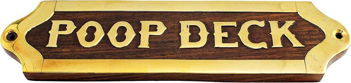 Wood Sign Poop Deck Poop Deck Sign Home Decor Wood Signs Sign Beach