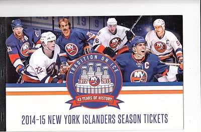 2014-15 NEW YORK ISLANDERS EMPTY SEASON TICKET STUB BOOK MINT NASSAU NO ...