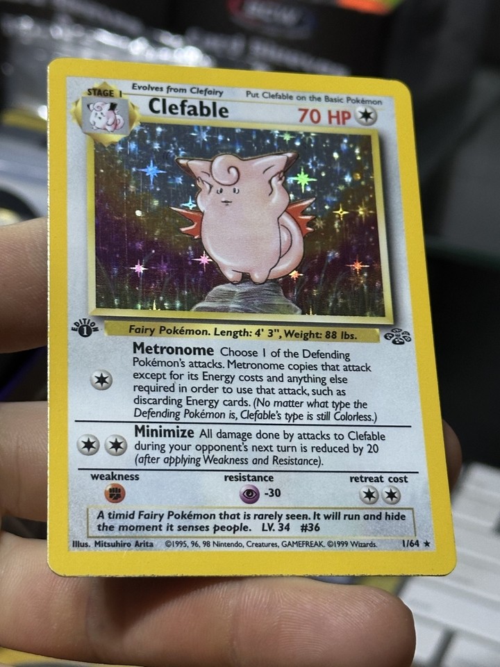 1st Edition Clefable 1/64 Jungle 1999 Holo Rare WOTC Pokémon Card TCG ...