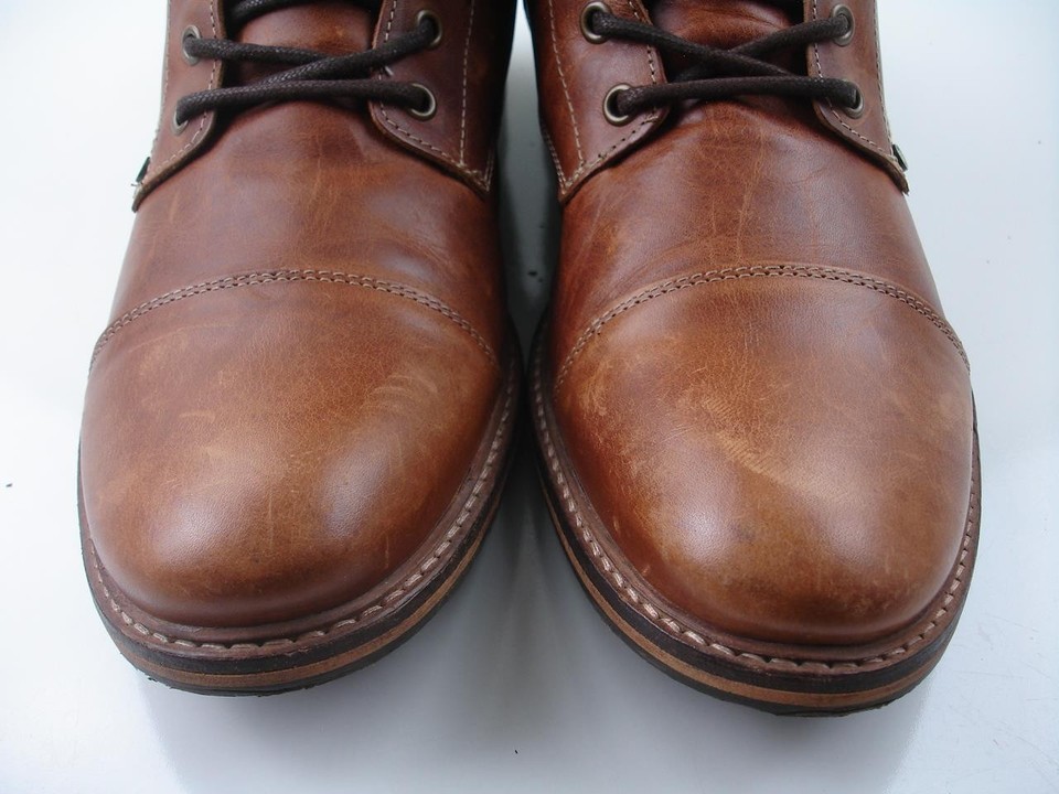Men's 12 M Bullboxer Kelden Brown Cap-Toe Ankle Boots Lavorazione ...